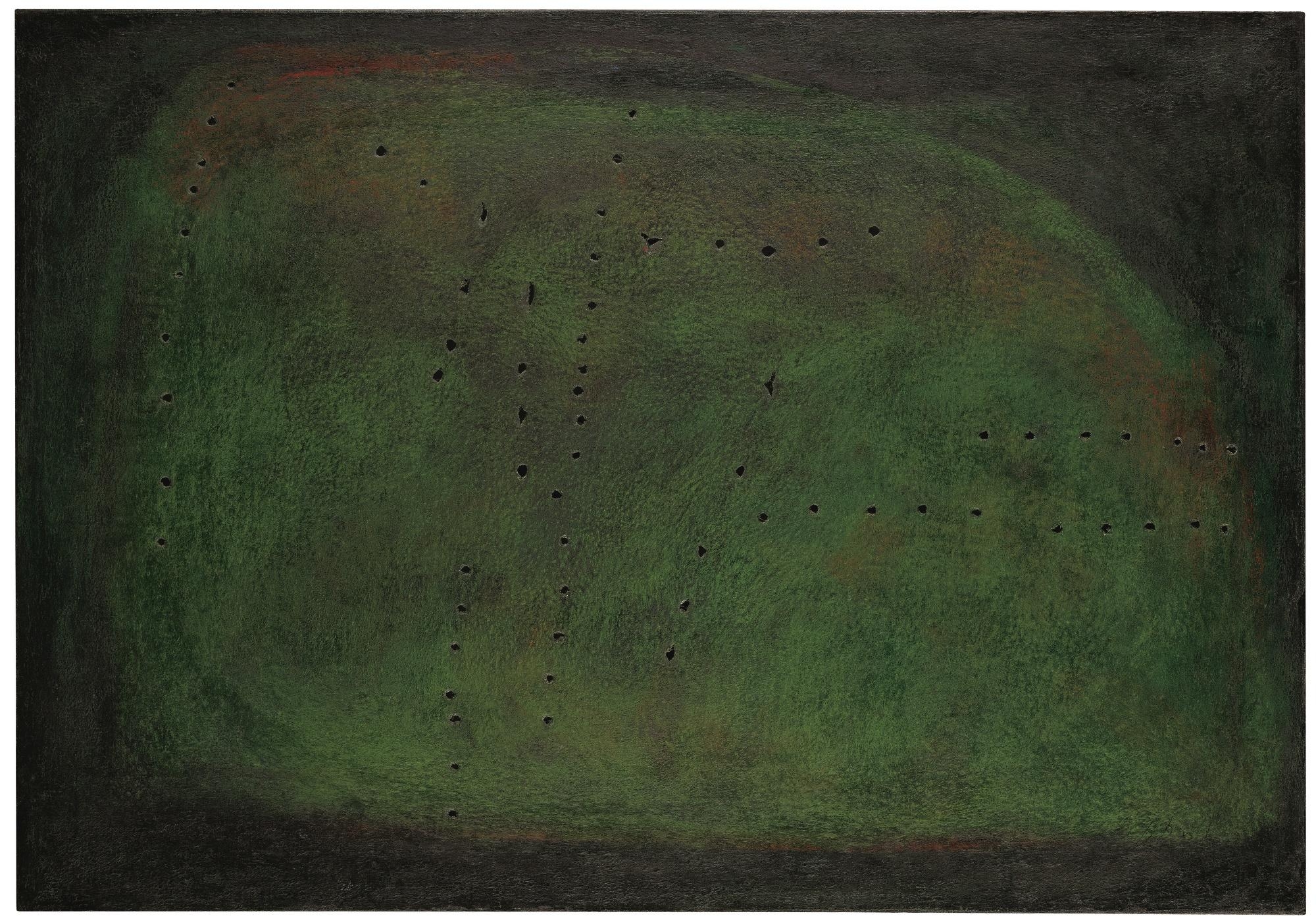 Lucio Fontana | Concetto Spaziale (1957) | MutualArt