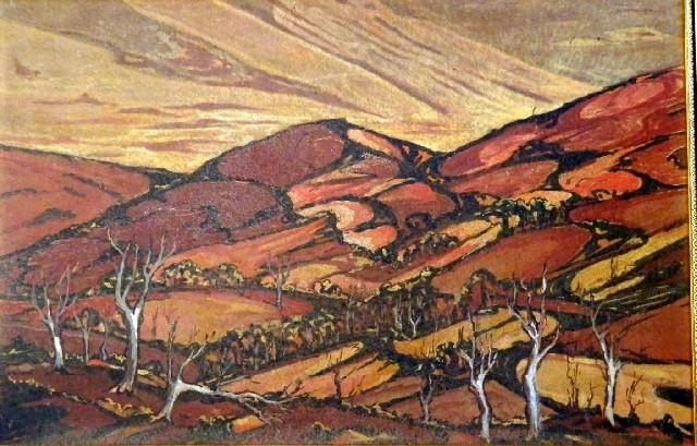 William Arthur Byram Mansell | Evening Alice Springs (Mural) | MutualArt