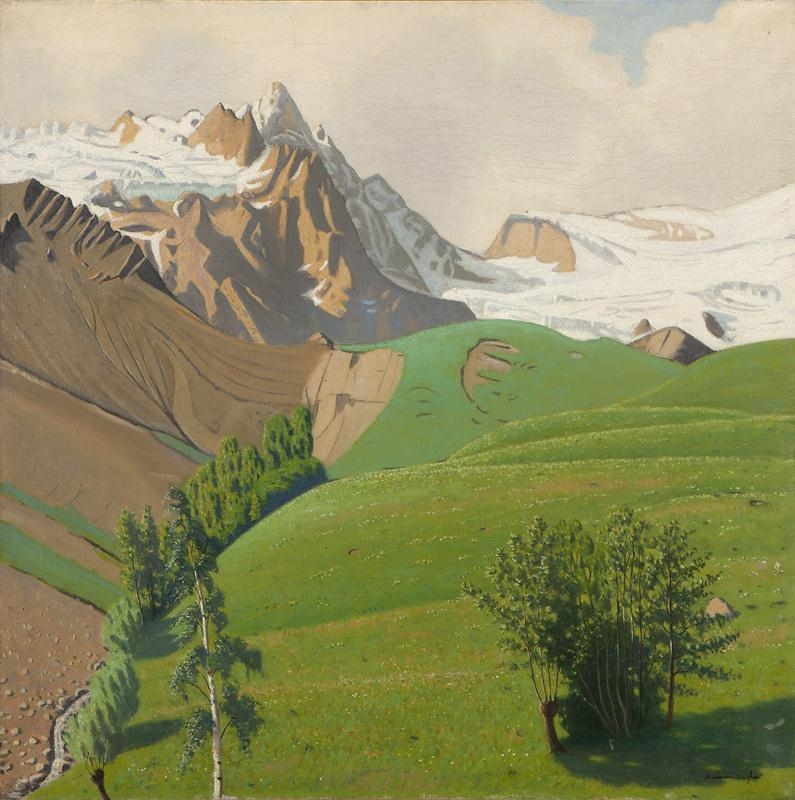 Robert Morson Hughes | A view of the Alps | MutualArt