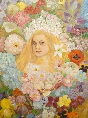 Celia Walsh-Diehl | Girl in Flowers | MutualArt