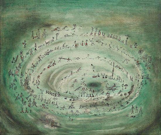 Norman Lewis | Untitled (Circular Procession of Figures) (1953) | MutualArt