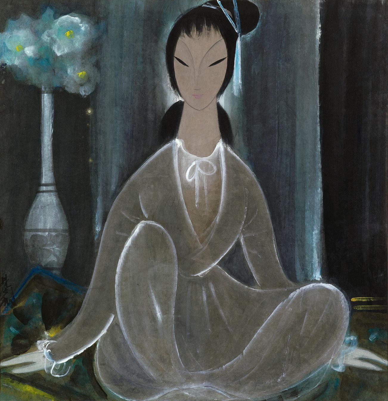 Lin Fengmian | BEAUTY WITH LOTUS | MutualArt