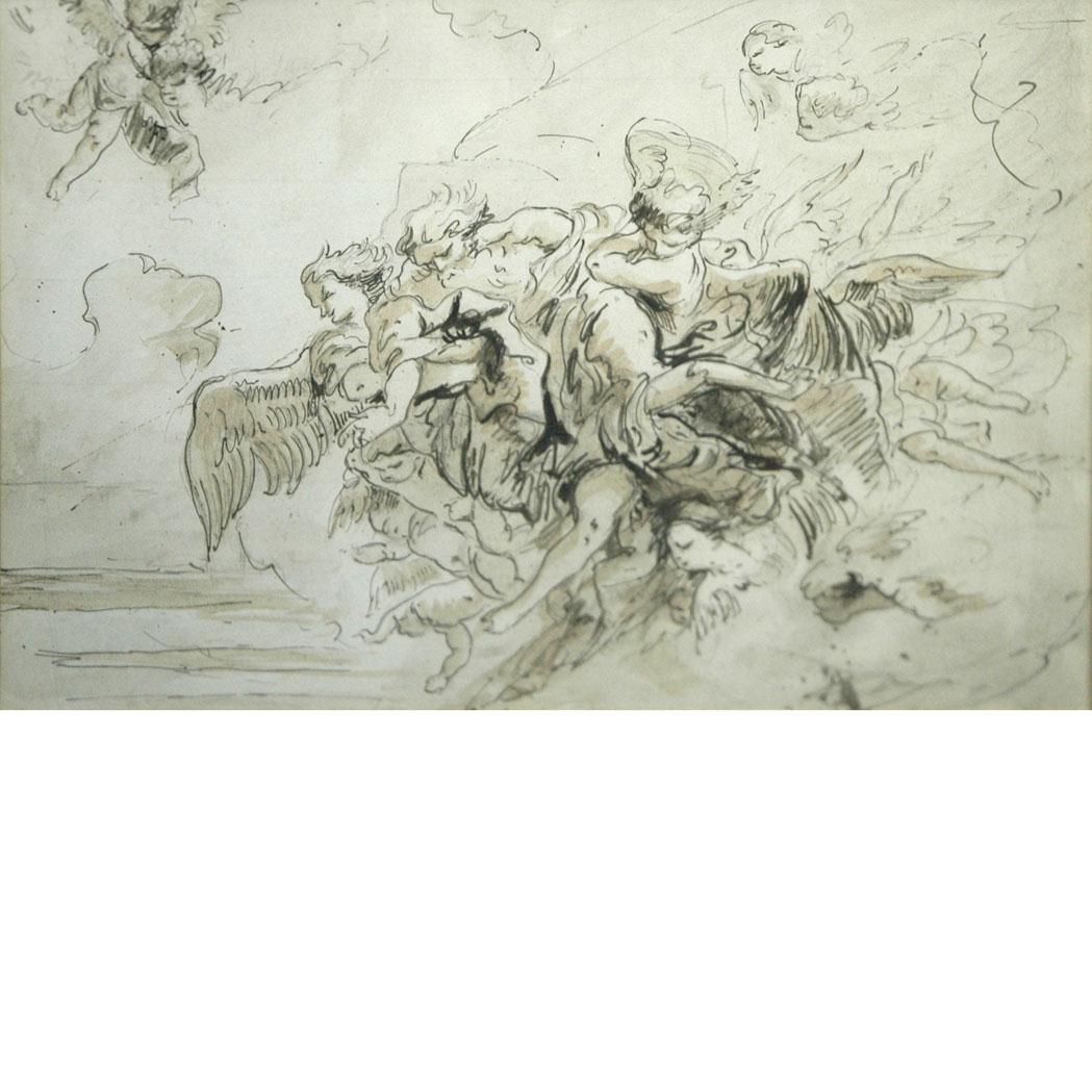Giovanni Domenico Tiepolo | God the Father Carried by Angels | MutualArt
