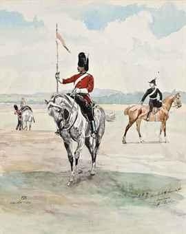 Lady Butler | A mounted officer of the Royal Scots Greys (1895) | MutualArt