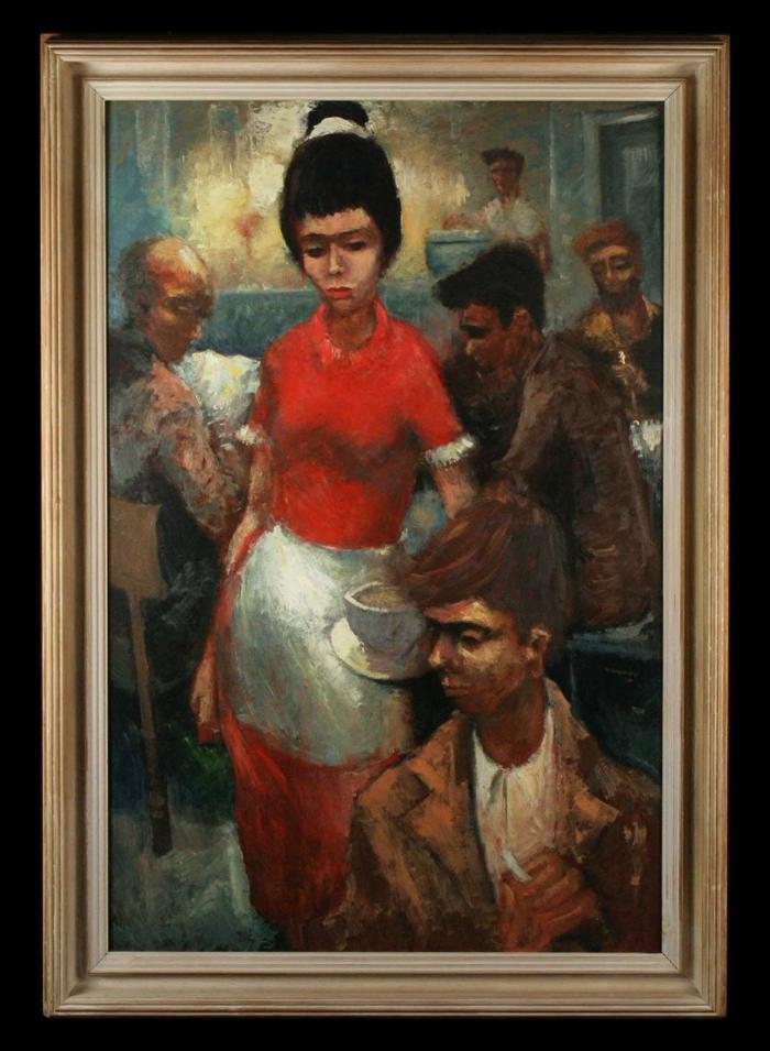 Bernhard Rust | Serving Girl in Red (1964) | MutualArt