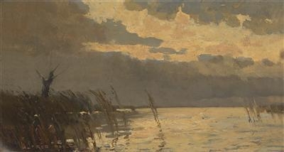 Alfred Poell | Evening on Attersee | MutualArt