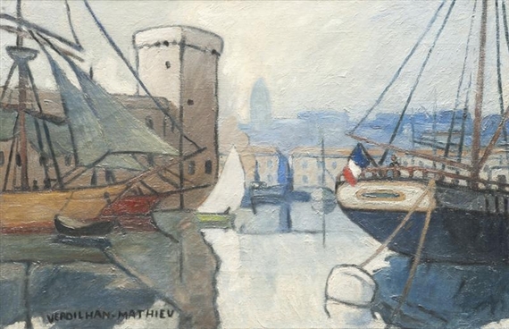 Louis Mathieu Verdilhan | The entrance to the port of Marseille | MutualArt