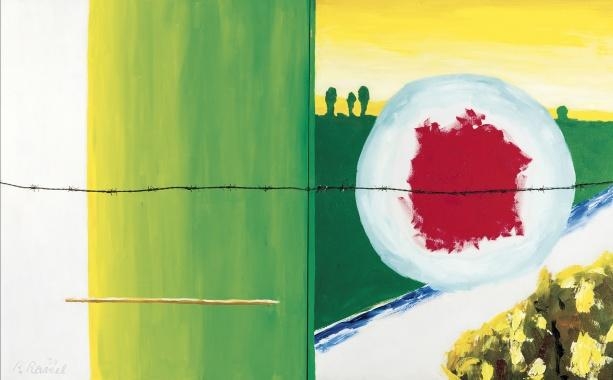 Roger Raveel | Schilderij met Prikkeldraad (1977) | MutualArt