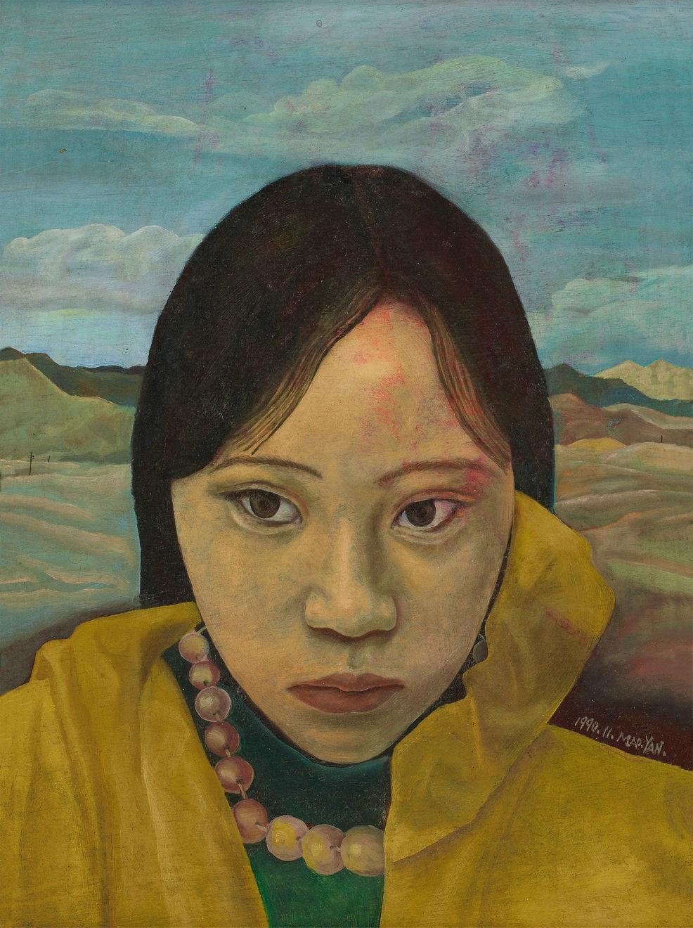 Mao Yan | young girl's portrait | MutualArt