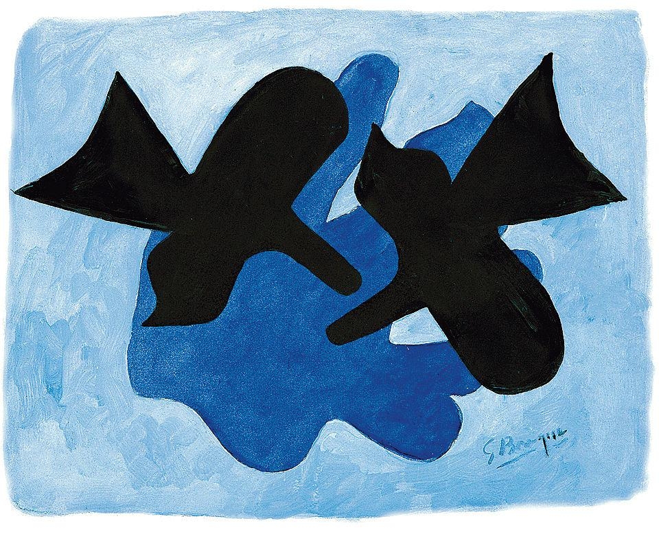 Georges Braque | blue peace doves(tribute to pablo picasso) | MutualArt