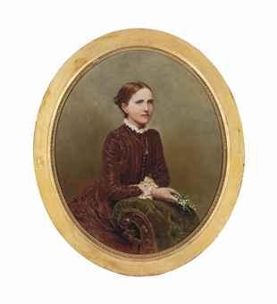 George Hillyard Swinstead | Portrait of a young woman, three-quarter ...