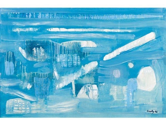 Scully Larry | Blue Abstract | Compare similar artworks | MutualArt