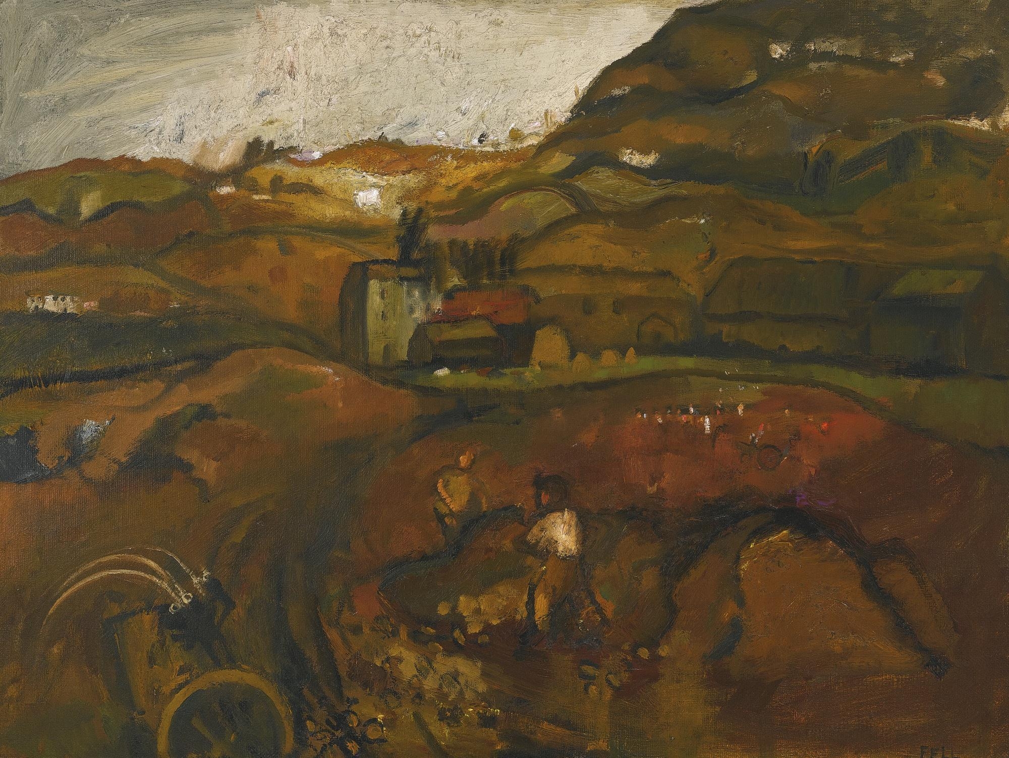Sheila Fell | POTATO PICKING AT AIGLE GHYLL, I (1961) | MutualArt