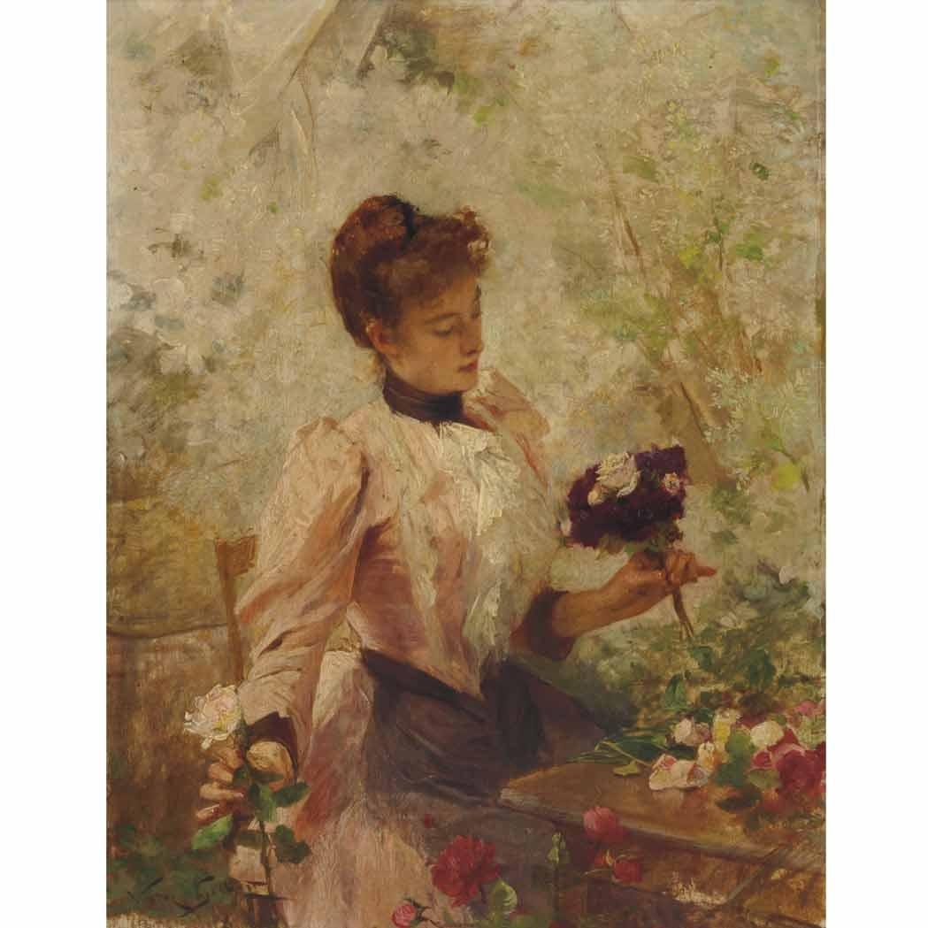 Victor-Gabriel Gilbert | The Bouquet | MutualArt