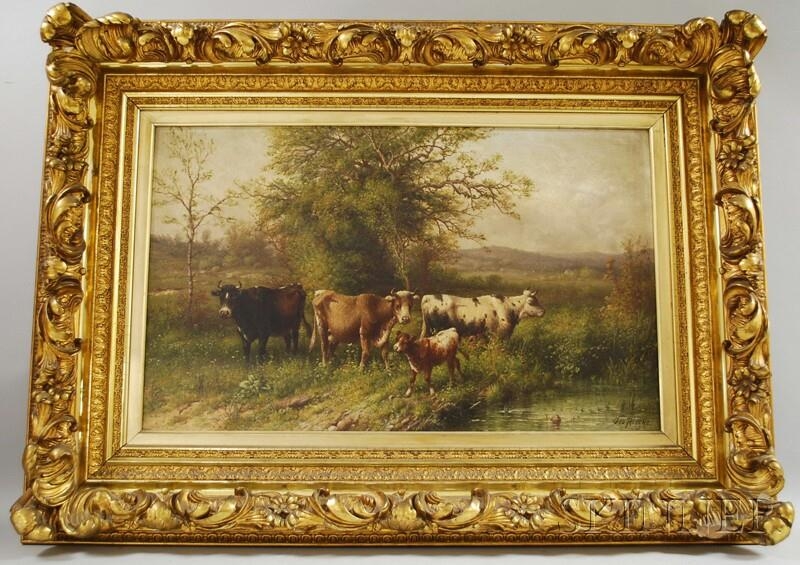 George Riecke | Cows Watering | MutualArt