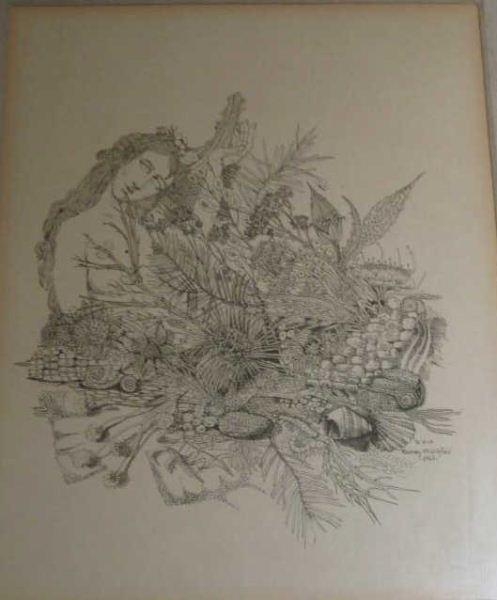 Rodney Winfield | Female figure amidst shells (1969) | MutualArt