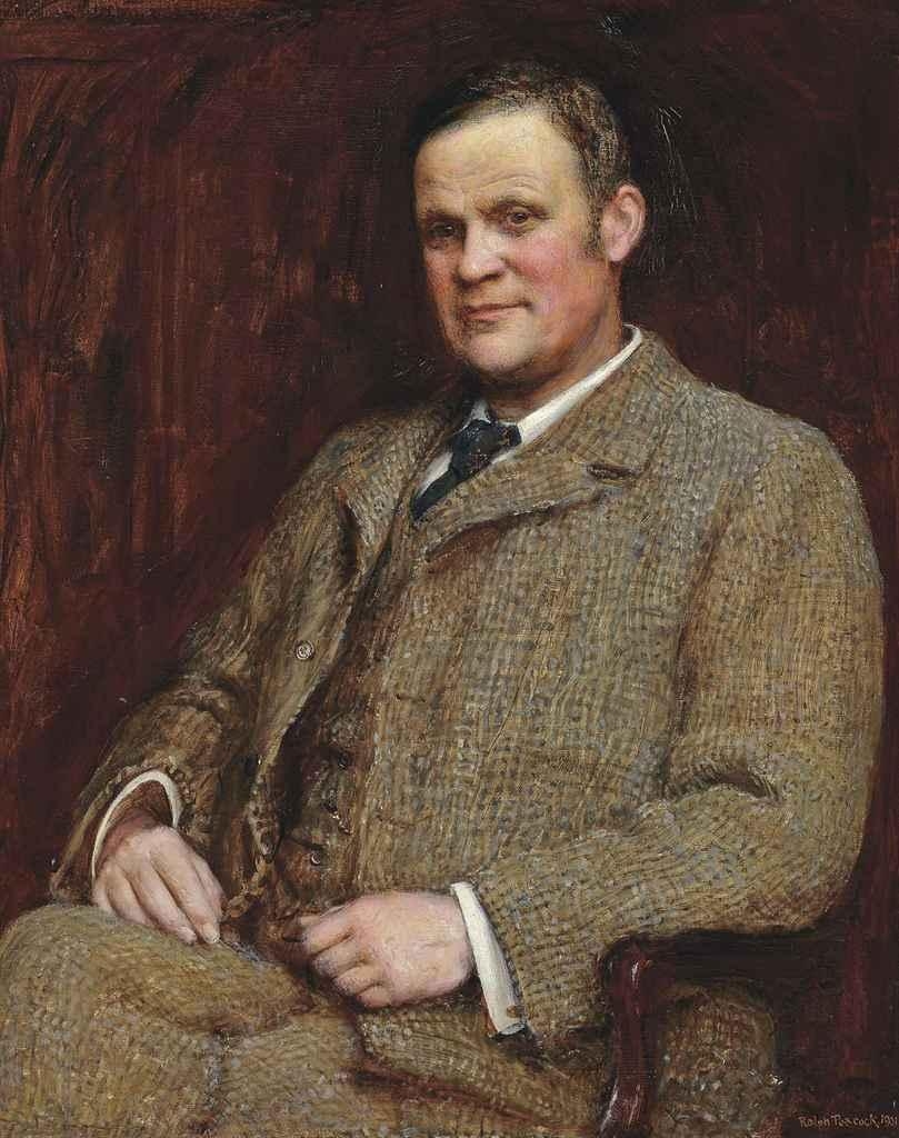 Ralph Peacock | Portrait of Edward Herbert Fison, seated three-quarter ...