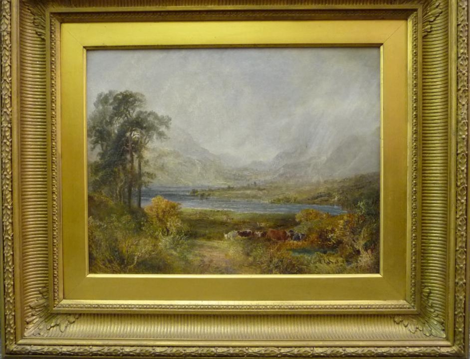 William Henry Pigott | Highland cattle beside a loch | MutualArt