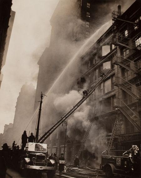 Weegee | Dangerous Duty, Tenement House Fire, 10th Ave and 60th st ...