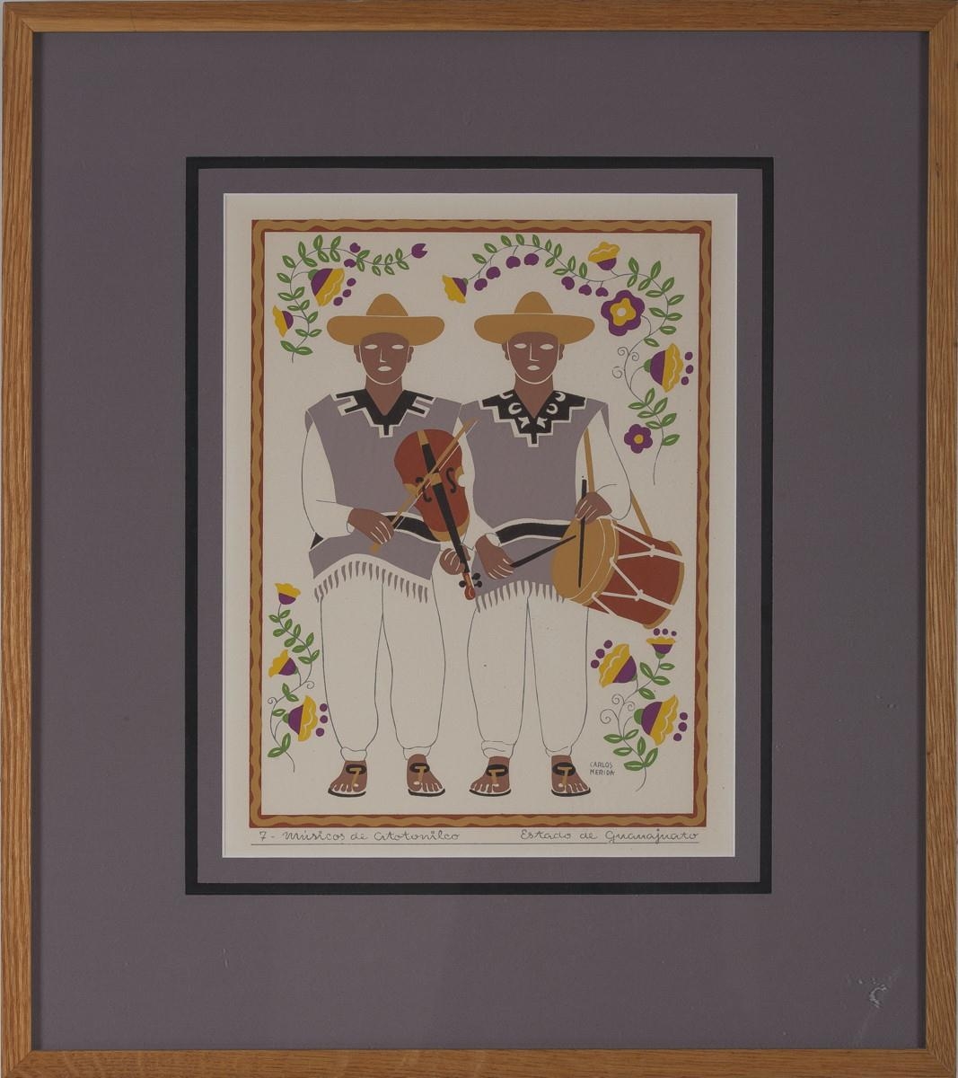 Carlos Mérida | 6 Works: TRAJES REGIONALES MEXICANO (1945) | MutualArt