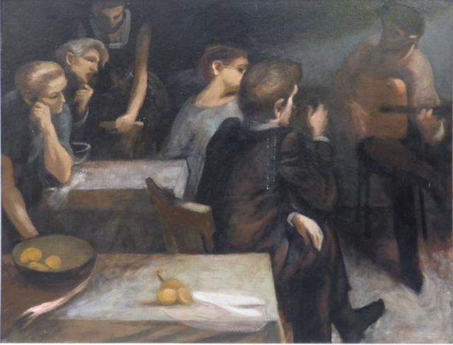 Harry Carmean | Cafe Scene (1973) | MutualArt