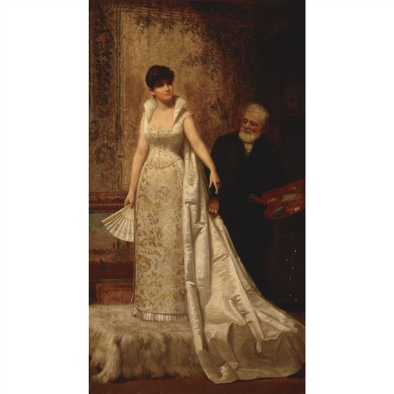 David De Scott Evans | Model with the Artist (1886) | MutualArt