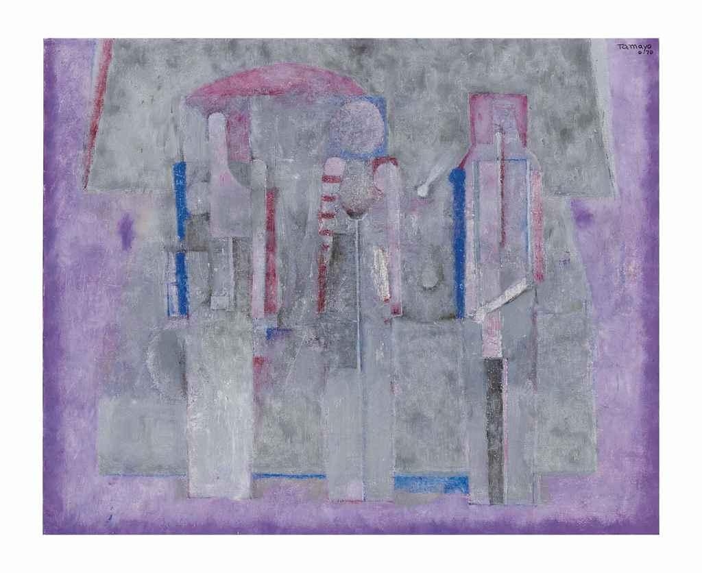 Rufino Tamayo | Tres personajes en un interior (1970) | MutualArt