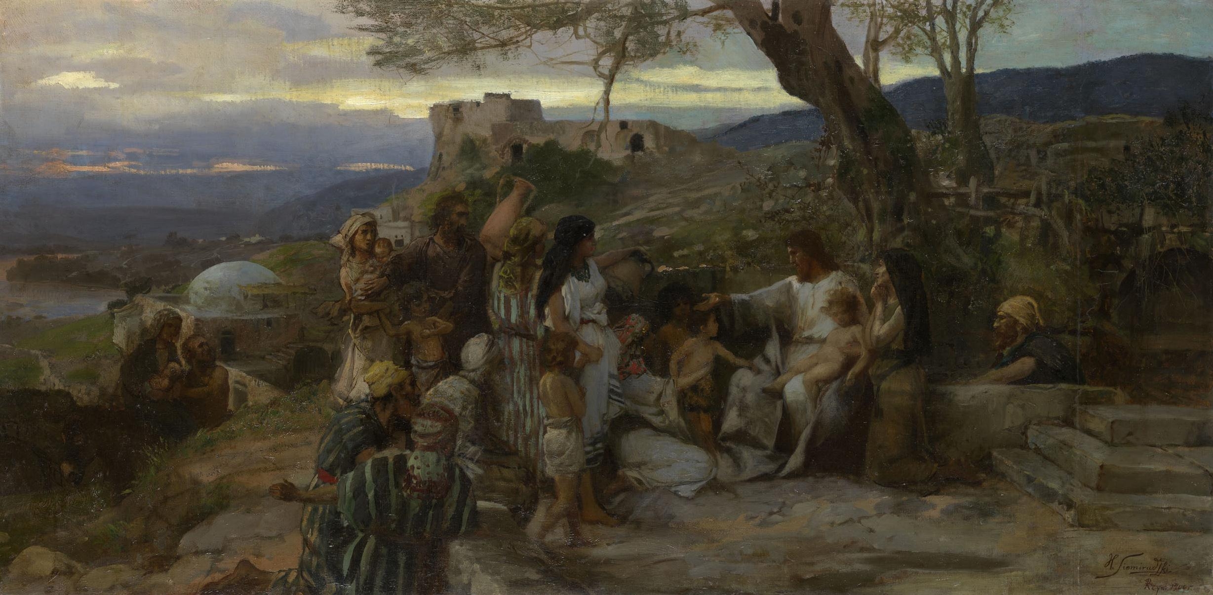 Henryk Siemiradzki | Christ Blessing the Children (1900) | MutualArt