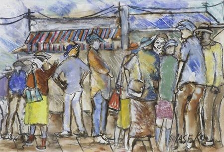 Joe Maseko | Township market place | MutualArt