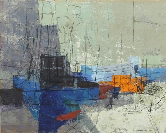 Fredrich Donald Blake | Boats in a harbour | MutualArt