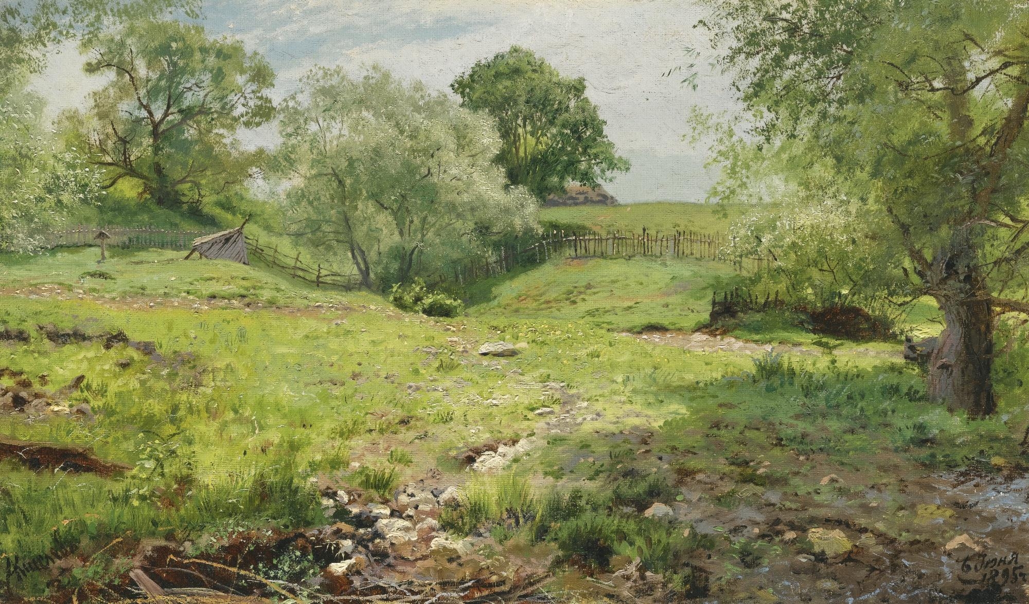 Alexander Alexandrovich Kiselev | SUMMER LANDSCAPE (1895) | MutualArt