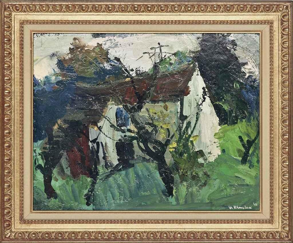 Vassyl Khmeluk | La maison du chat (1946) | MutualArt