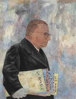 Ben Shahn | Portrait of Jean-Paul Sartre (1965) | MutualArt