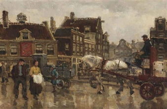 Frans Langeveld | An Amsterdam canal with the Koepelkerk beyond | MutualArt