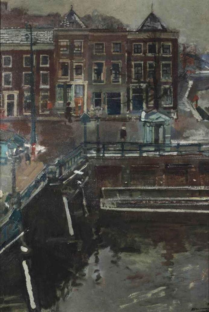 Kees Verwey | A view of the Spaarne, Haarlem (1937) | MutualArt