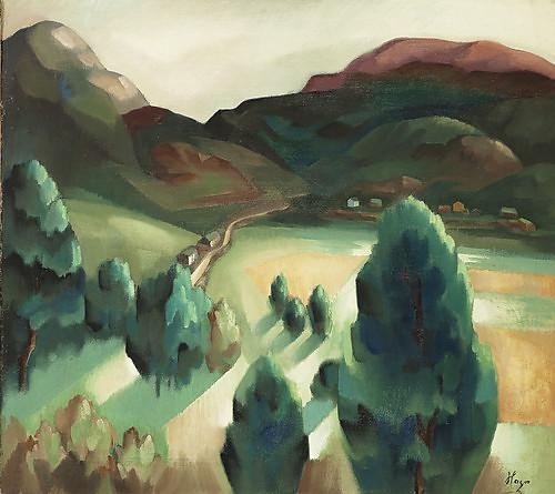 Alfred Hagn | Landskap med Hus | MutualArt