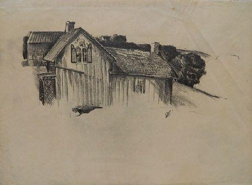 Charles Wheeler Locke | House with Shutters | MutualArt