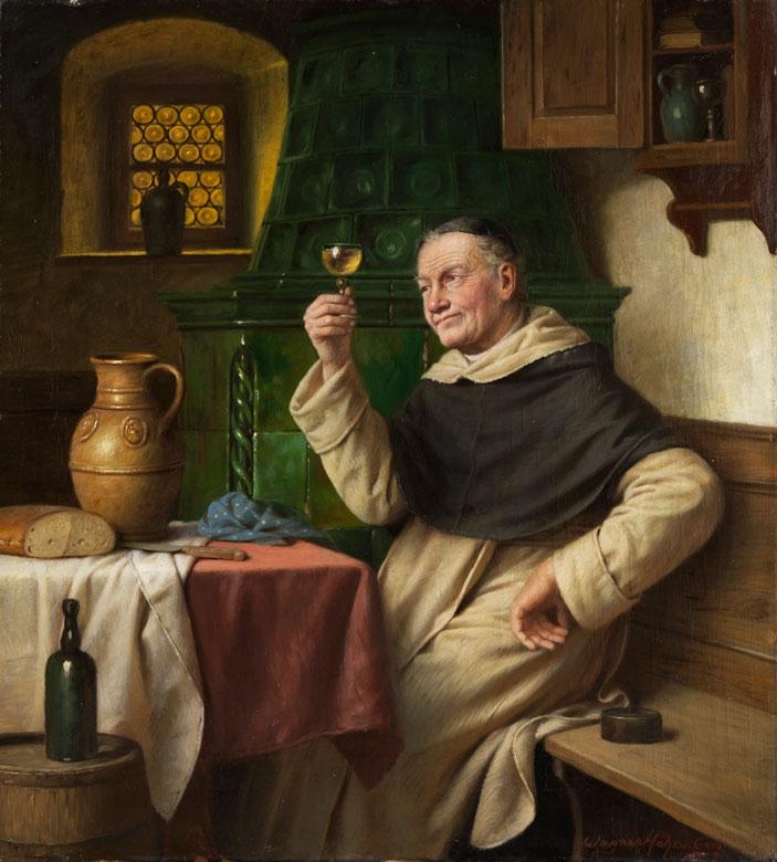 Josef Wagner-Hohenberg | MÖNCH BEI DER WEINPROBE | MutualArt