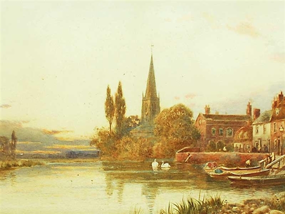 Walter Stuart Lloyd | English Village by a River | MutualArt