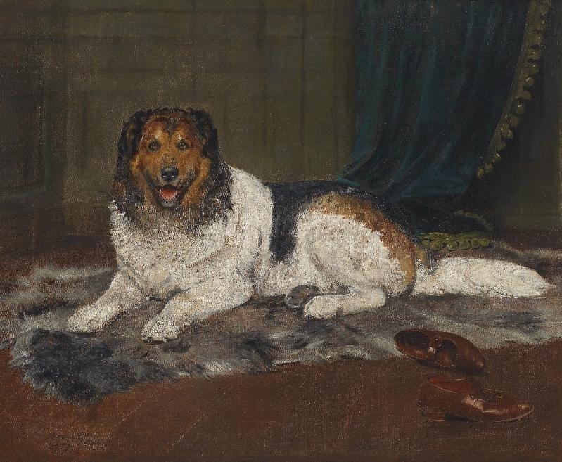 Caspar von Reth | A Landseer and a Pair of Brown Shoes (1897) | MutualArt