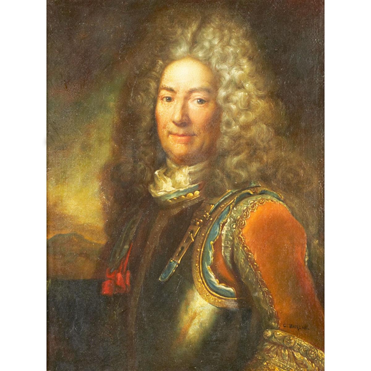 Charles Bargue | PORTRAIT OF AN OFFICER IN ARMOUR BEFORE A LANDSCAPE ...