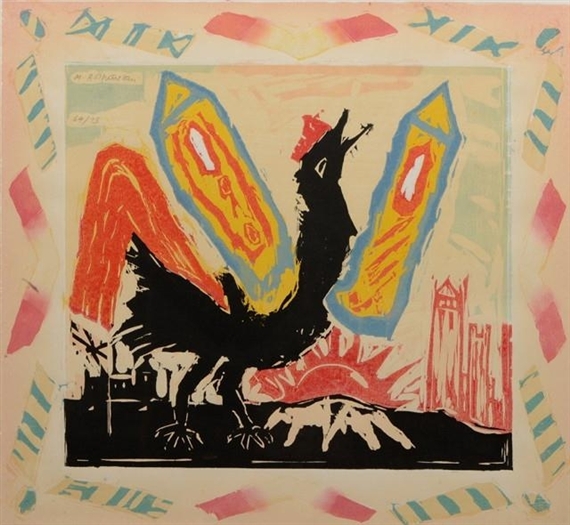 Michael Rothenstein | Cockerel and the City | MutualArt