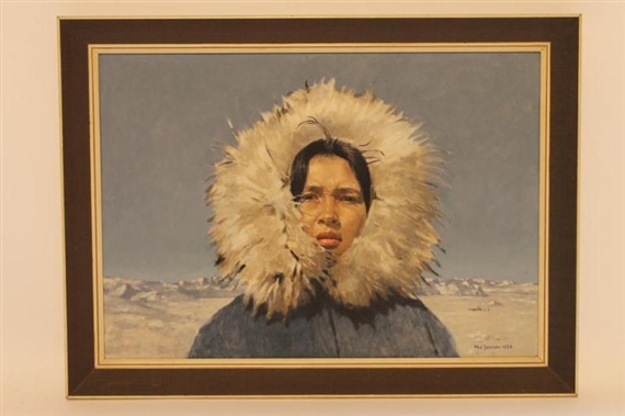 Peter Kenneth Cowley Jackson | Portrait of an Innuit Woman (1974 ...