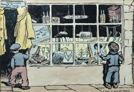 Cuala Press | 3 works: A Shop in Sailor Town; Reproduction cuala press ...