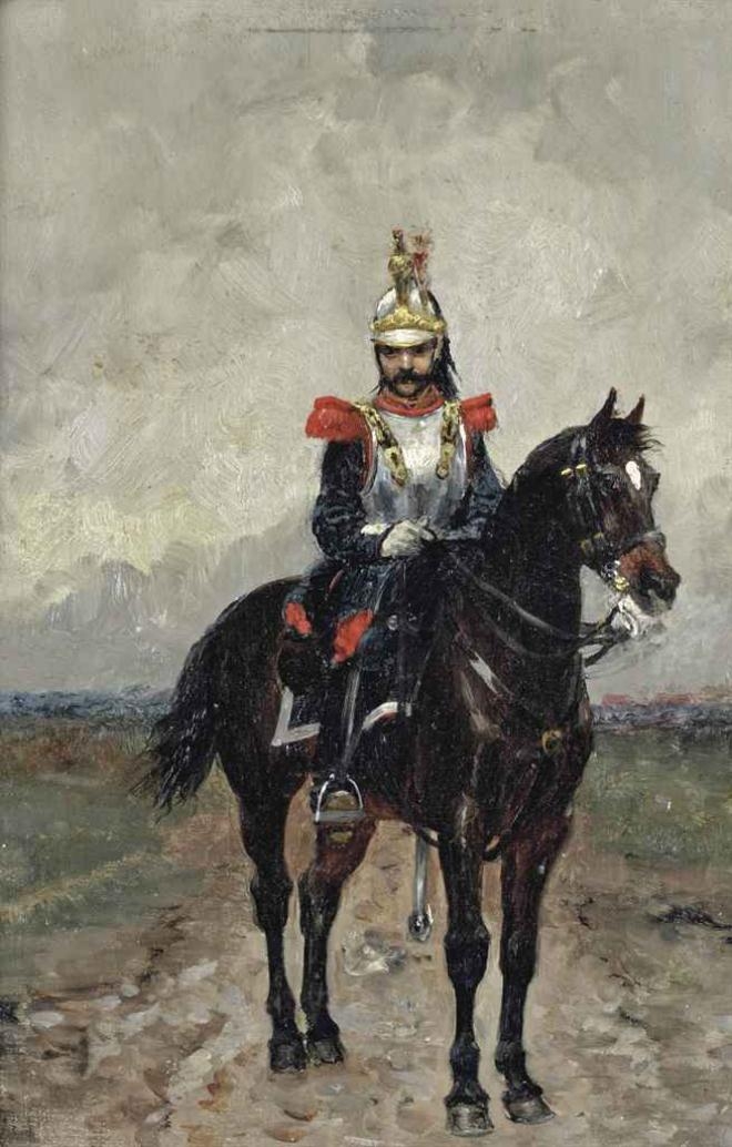 Jean-Louis-Ernest Meissonier | A French cuirassier | MutualArt