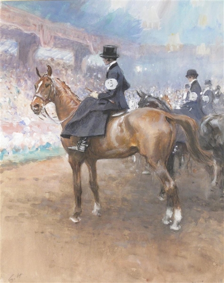 Gilbert Joseph Holiday | A dressage event with ladies sidesaddle ...