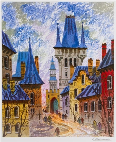 Anatole Krasnyansky | Street of Old Prague | MutualArt