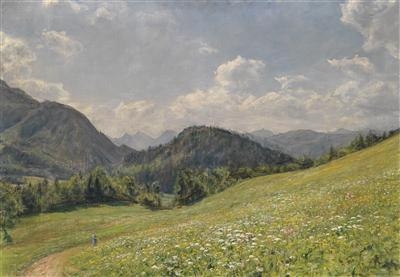Adolf Helmberger | Summer Meadow in Bloom in the Salzkammergut (1947 ...