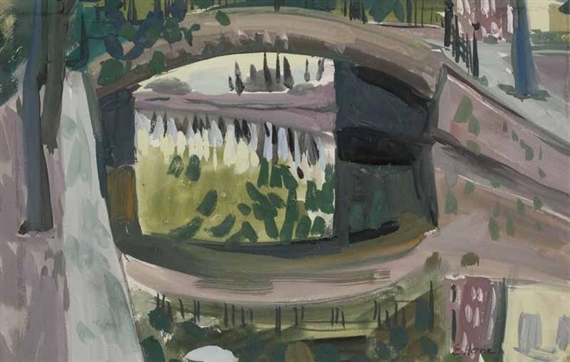 Evie Hone | BRIDGE OVER THE CANAL | MutualArt