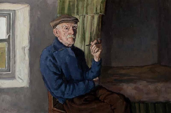 Robert Taylor Carson | THE EVENING PIPE (MICKEY KELLY) | MutualArt